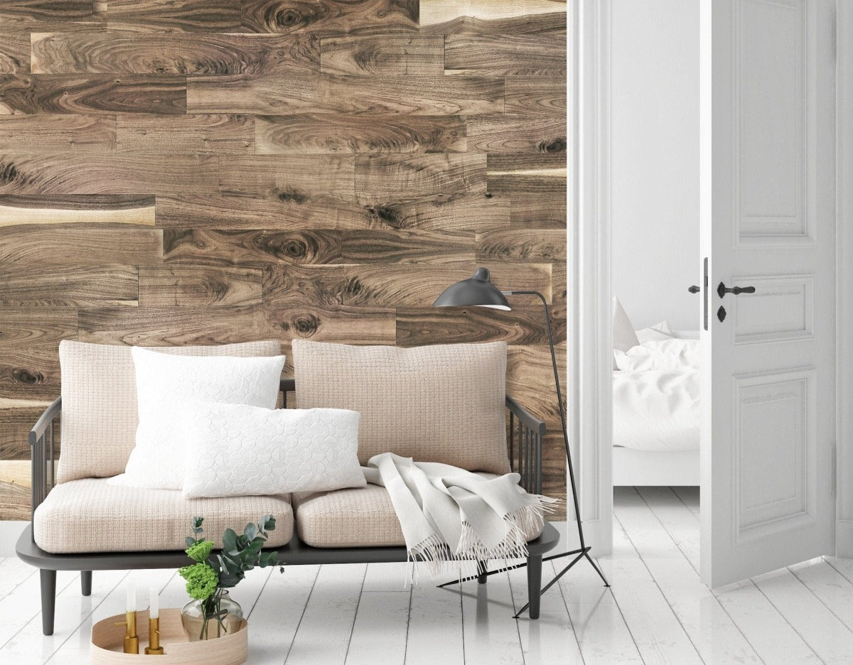 Living Originals 1/4 in. x 5.1 in. Real Wood Easy Install Wall Panels