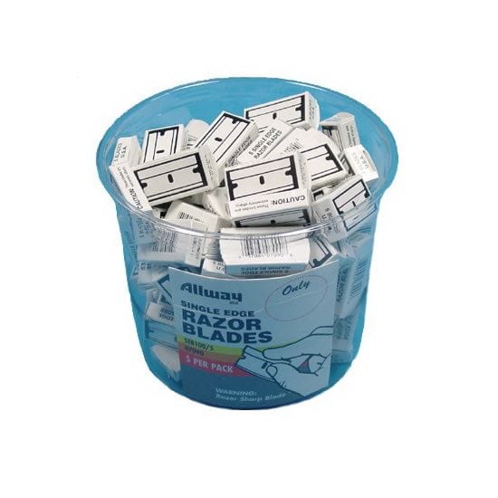 Allway Single Edge Razor Blade of 0.009'' (Package of 5 razor blades)